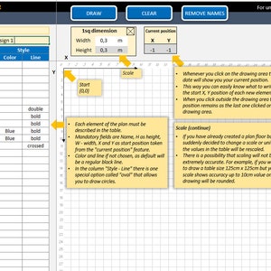 Automated Floor Plan Excel Template: Single-user License - Etsy