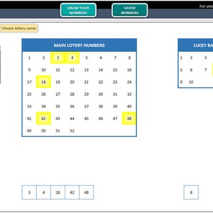 Lottery Simulator: Excel Template for Number Drawing - Etsy