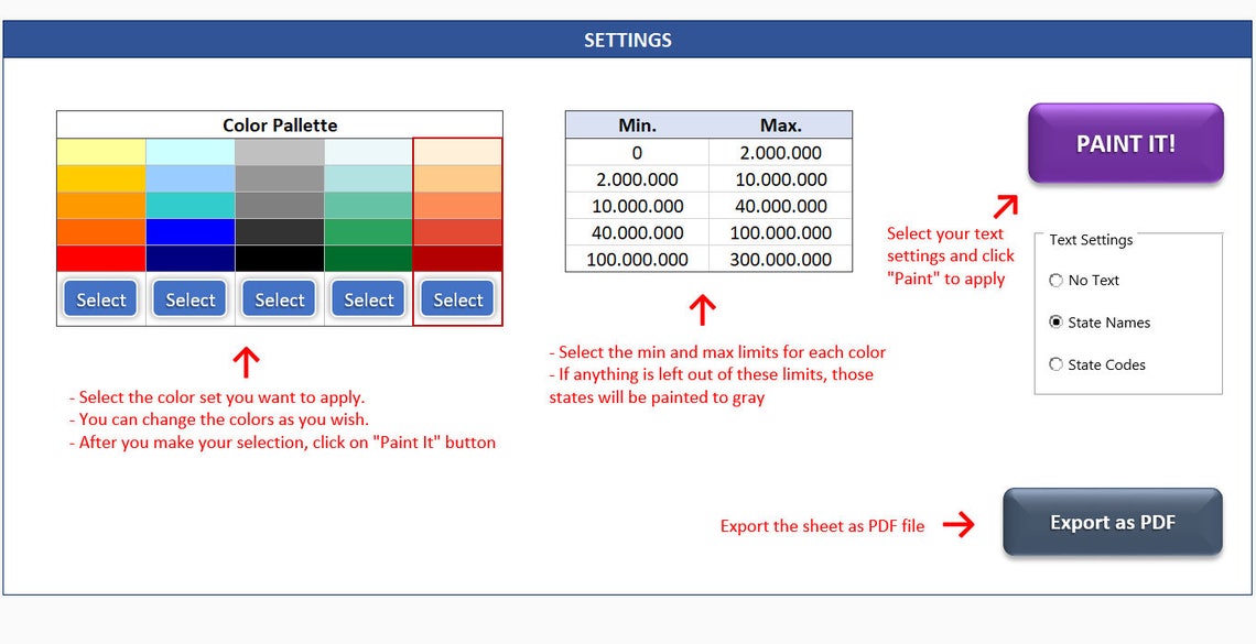 India Geographic Heat Map | Excel Template | Density Map | Automatic ...