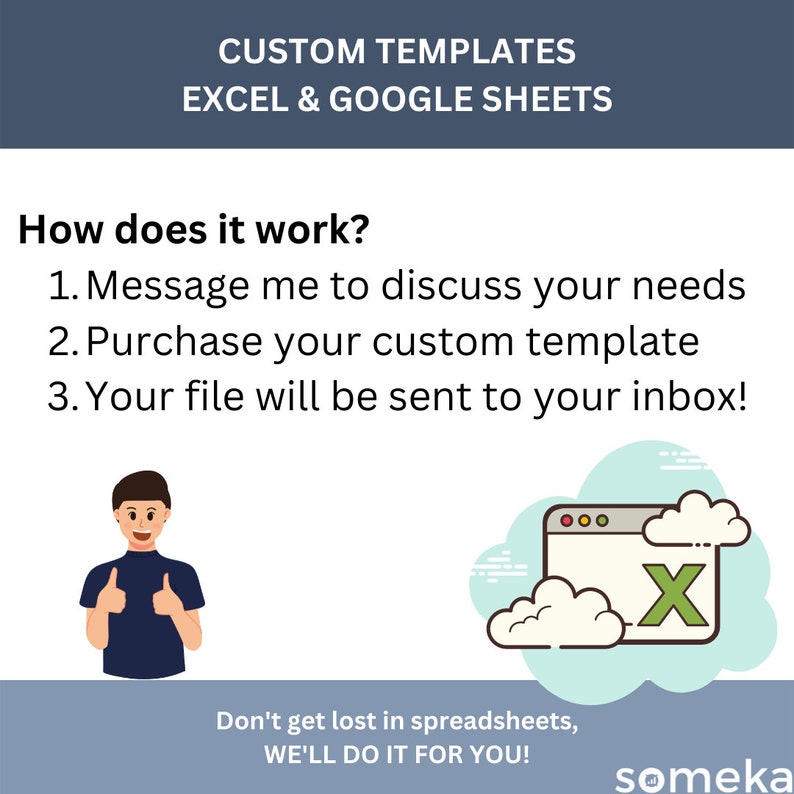 Custom Excel & Google Sheets Templates | Spreadsheet Solutions - Etsy