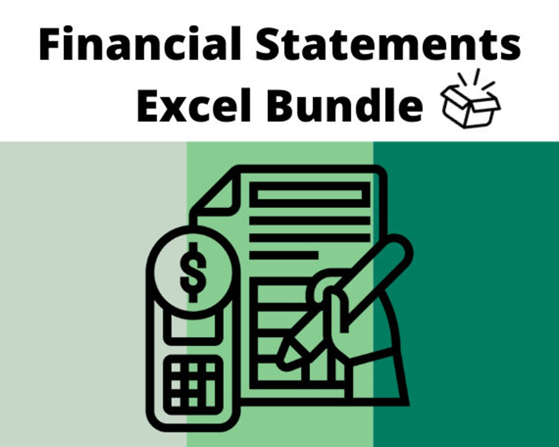 Financial Statements Excel Templates Bundle Discount - Etsy