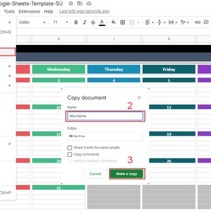 Dynamic Calendar | Google Sheets Template | Track Your Tasks and Events ...