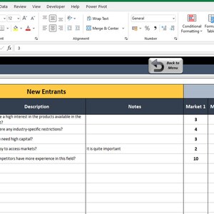 Porter's Five Forces Template | Business Analysis | Porter Five Forces ...