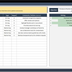 Force Field Analysis Template Excel Template Printable FFA Model ...