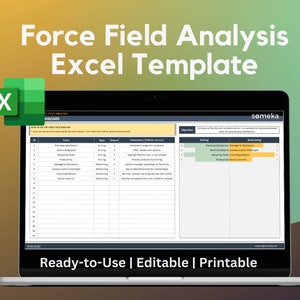 Force Field Analysis Template Excel Template Printable FFA Model Fillable Form Auto-generated ...