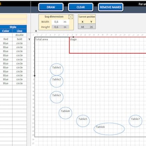 Automated Floor Plan Excel Template: Single-user License - Etsy
