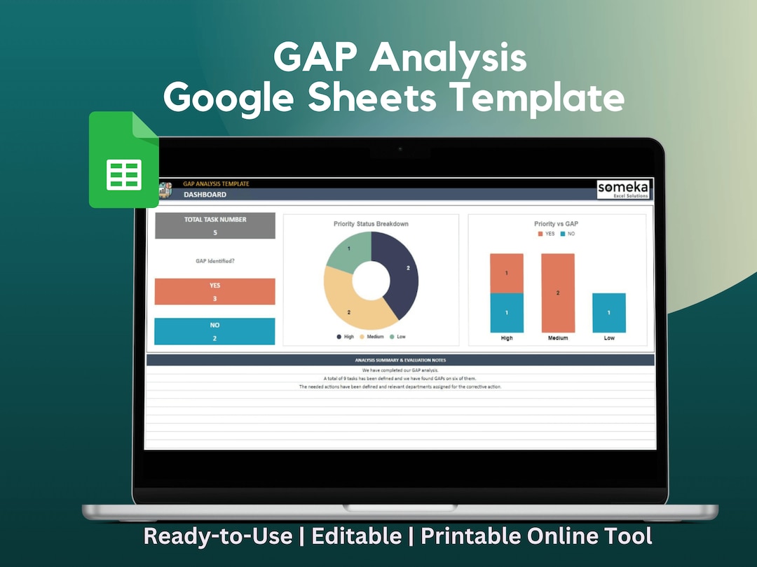 Gap Analysis | Google Sheets Template | Identify the Gaps Between Two ...