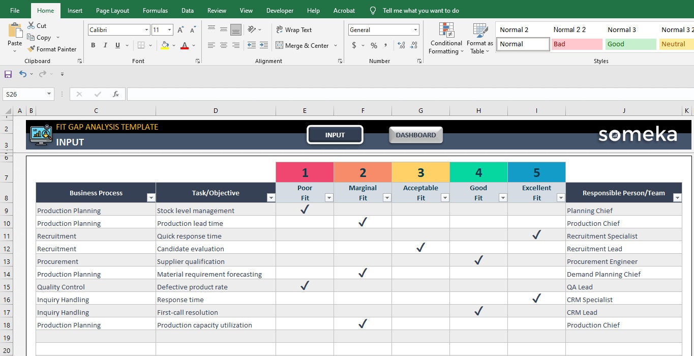 Fit Gap Analysis Excel Template | Editable Excel Template for Fit Gap ... Fit Gap Analysis Excel Template | Editable Excel Template for Fit Gap ...