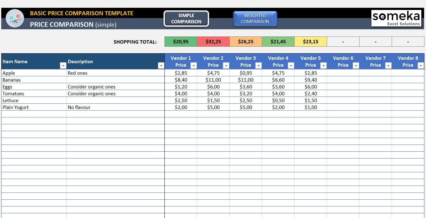 Vendor Management Excel Template Vendor Management Excel Template