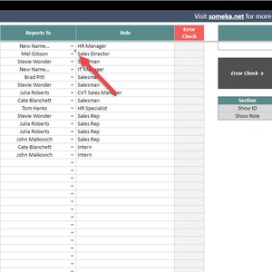 Org Chart Google Sheets Template | Organizational Chart Generator ...