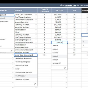 9 Box Grid Dashboard Google Sheets | Talent Management Template ...