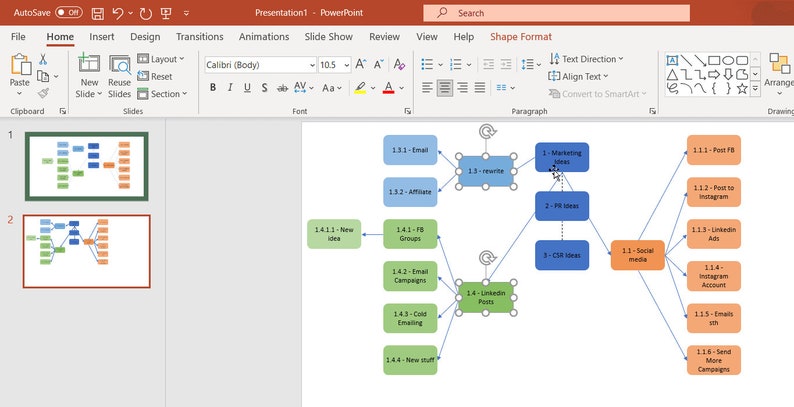 Mind Map Maker Map Maker Brainstorming Chart Maker Excel - Etsy