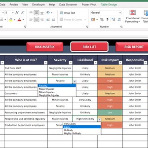Risk Assessment Excel Template: HIRA Risk Management Tool - Etsy