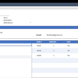 Purchase Order Template| Google Sheets | Editable PO | Printable Purchase Order | Online PO Form ...