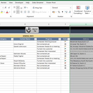 Customer Follow up Sheet in Excel Customer Follow up Printable ...