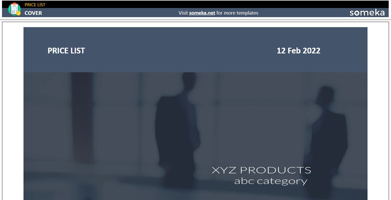 Price List Template | Google Sheets | Price Catalogue in Google Sheets ...