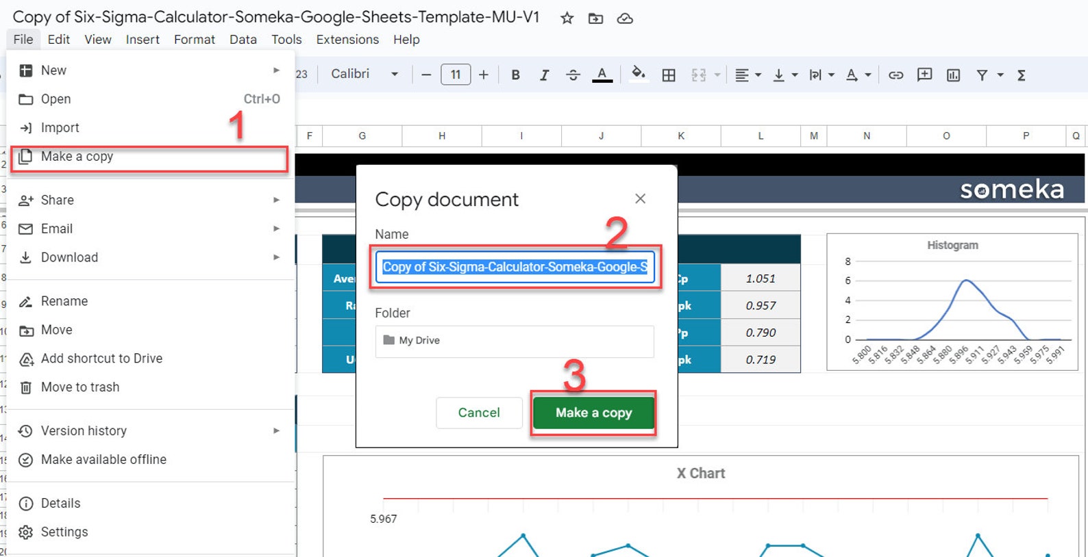 Six Sigma Calculator Google Sheets Template | Process Capability ...