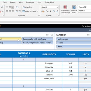 Food Cost Excel Template: Restaurant Recipe Calculator - Etsy