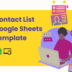Contact List Google Sheets Template Keep All Your Customer Data - Etsy