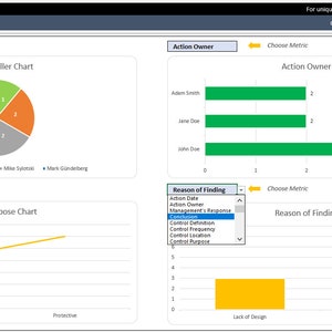 Internal Audit Excel Template: Audit Dashboard & Report - Etsy