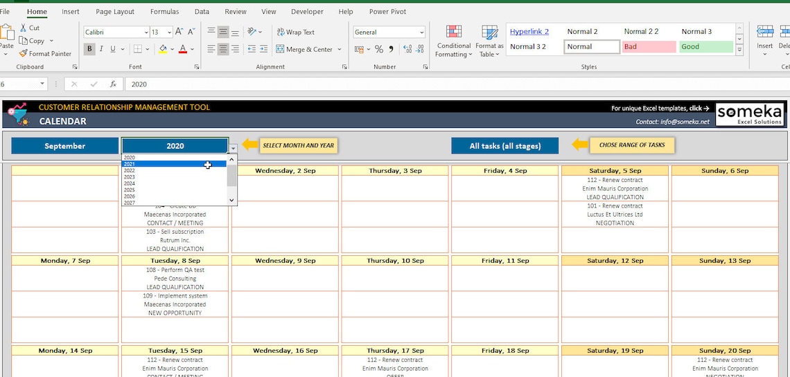 Crm Excel Template Customer Relationship Management Database Etsy