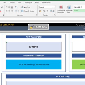 Random Password and Pincode Generator | Password Generator | Excel ...