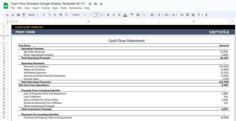 Financial Statements Google Sheets Templates Bundle - Etsy