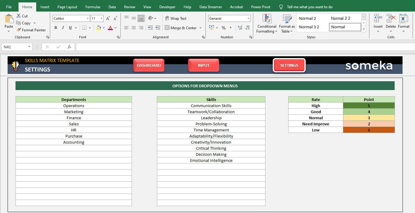 Skills Matrix Template | Excel Tool for HR | Competency Assessment Tool ...