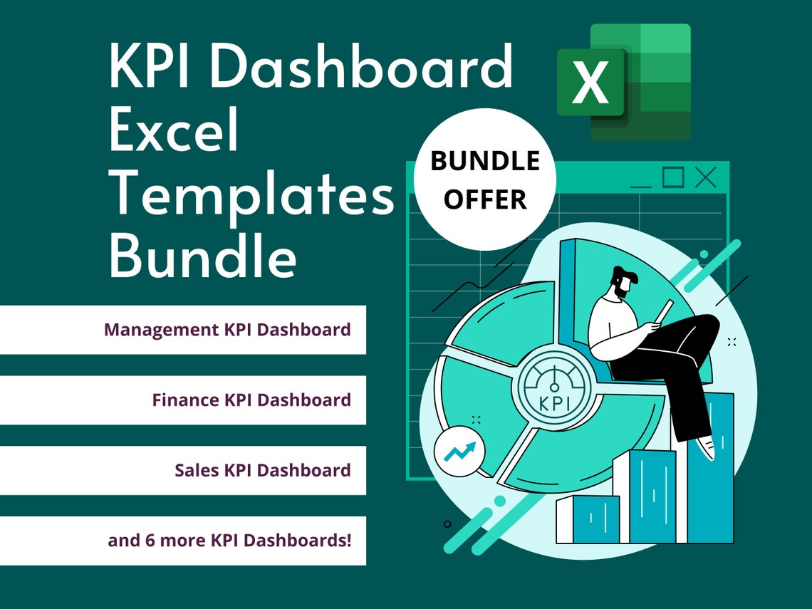 KPI Dashboard Excel Templates Bundle Discount KPI Tools Key Performance ...