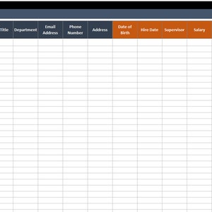 Employee Directory Excel Template: HR Contact List (digital Download ...