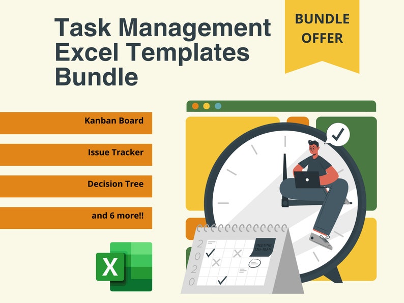 Task Management Excel Templates Bundle | Discount | Schedule and ...