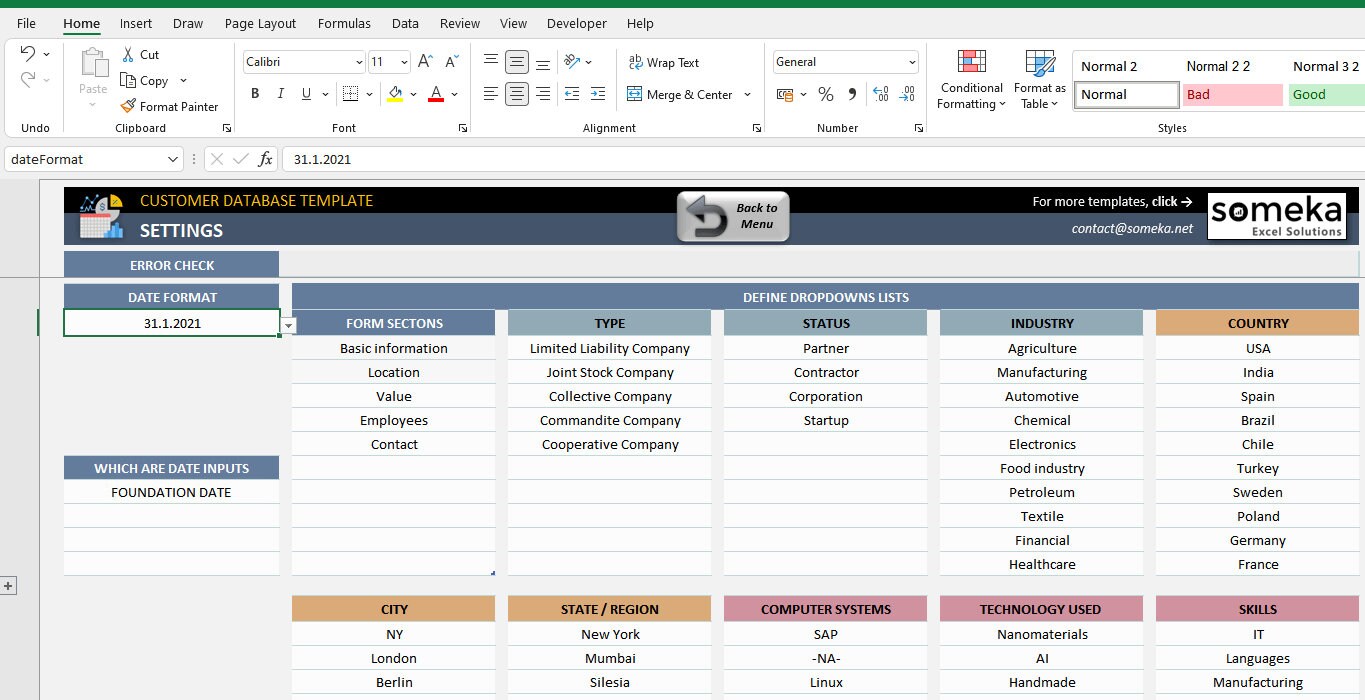 Customer Database Excel Template Client Dashboard Database Lupon gov ph