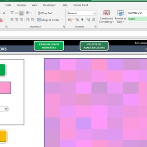 Color Palette Generator | Excel Template | Color Samples in Excel ...