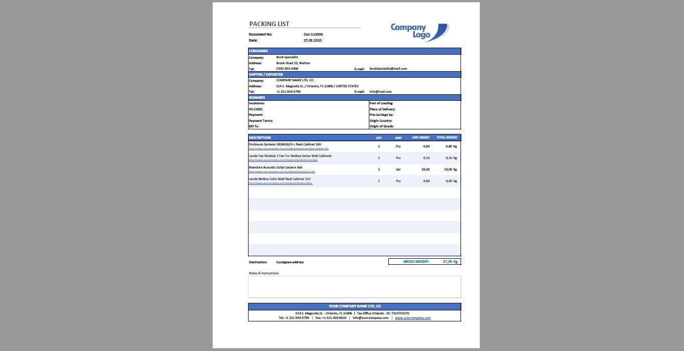 Excel Packing Slip Generator: Customer Database & Invoice Template - Etsy