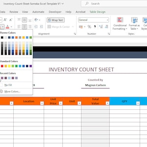Inventory Count Sheet | Excel Template | Stock Management Tool ...