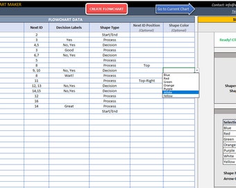 Excel 2010 Flowchart Template