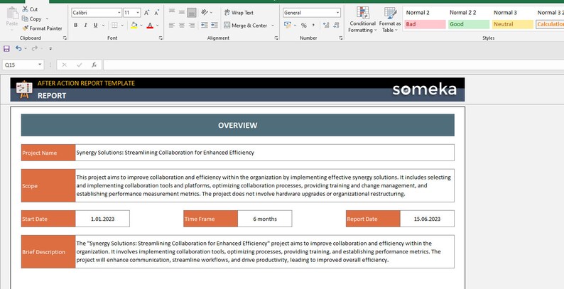 After Action Report Excel Template: Printable AAR Form - Etsy