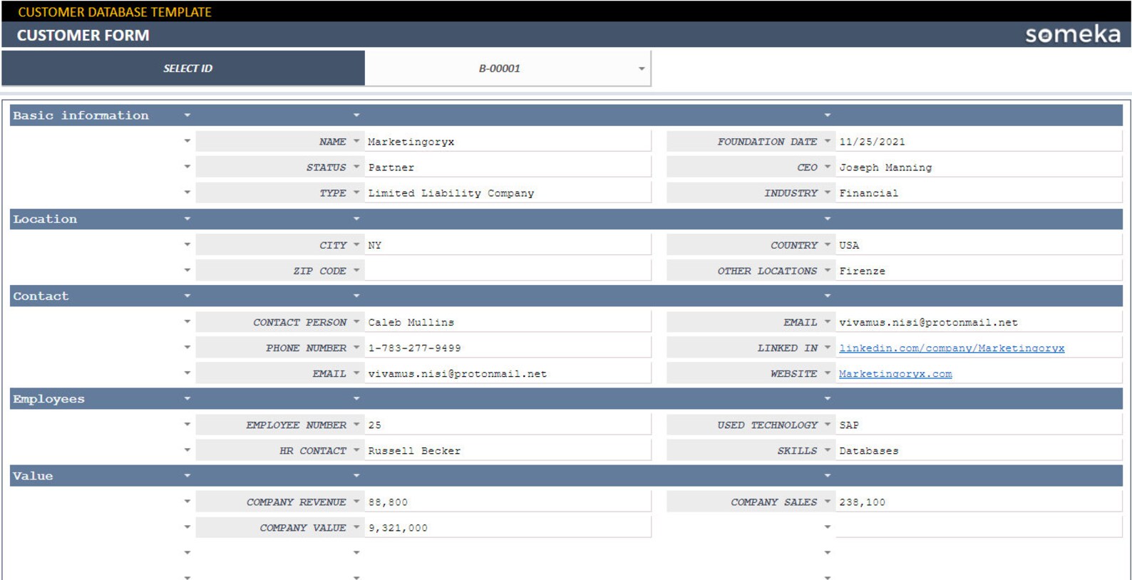 Customer Database | Google Sheets Template | Manage Your Customer ...