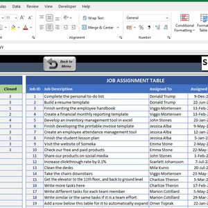 Team to Do List Template Excel Task Tracker Todo List Spreadsheet ...