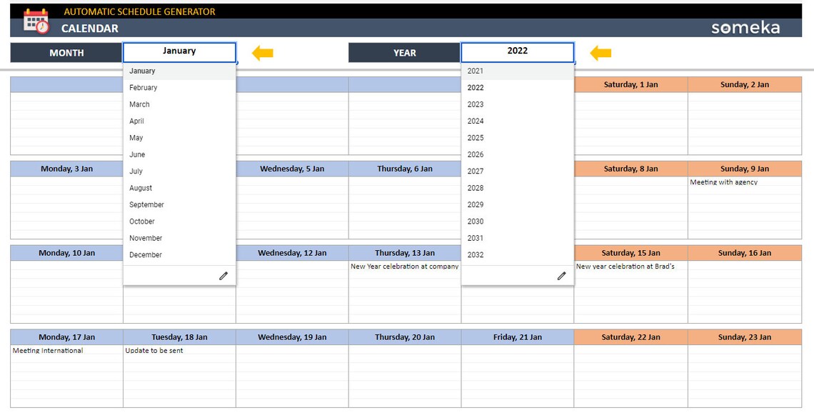 Automatic Schedule Generator Google Sheets Template | Google Scheduler ...