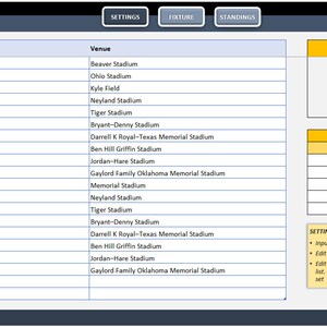 League Schedule Maker Football Schedule Excel Template | Etsy