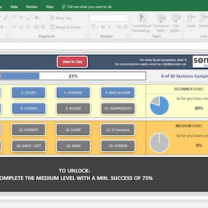 Excel Formulas Practice Exercises Template | Full Package | Practice Workbook - Learn by Doing ...