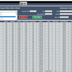 Order Planning & Invoicing Template | Excel Template | Inventory ...