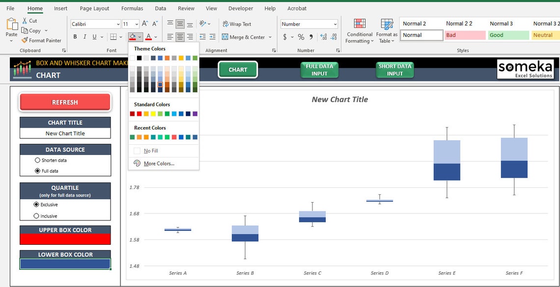 Box and Whisker Plot Maker Excel Template Chart Generator Mean, Median ...