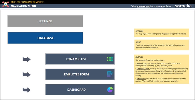 Employee Database | Google Sheets | HR Database Template | Human ...