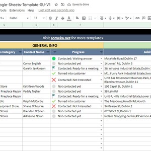 Customer Follow up | Google Sheets Template | Lead Tracker for Prospecting - Etsy