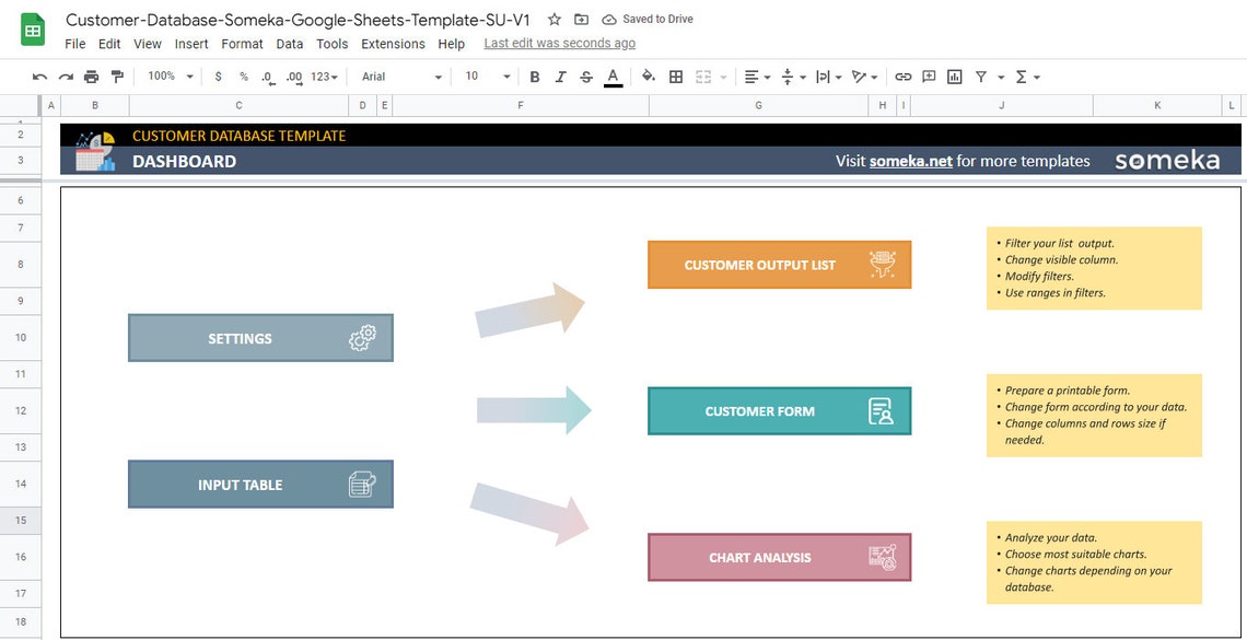Customer Database | Google Sheets Template | Manage Your Customer ...