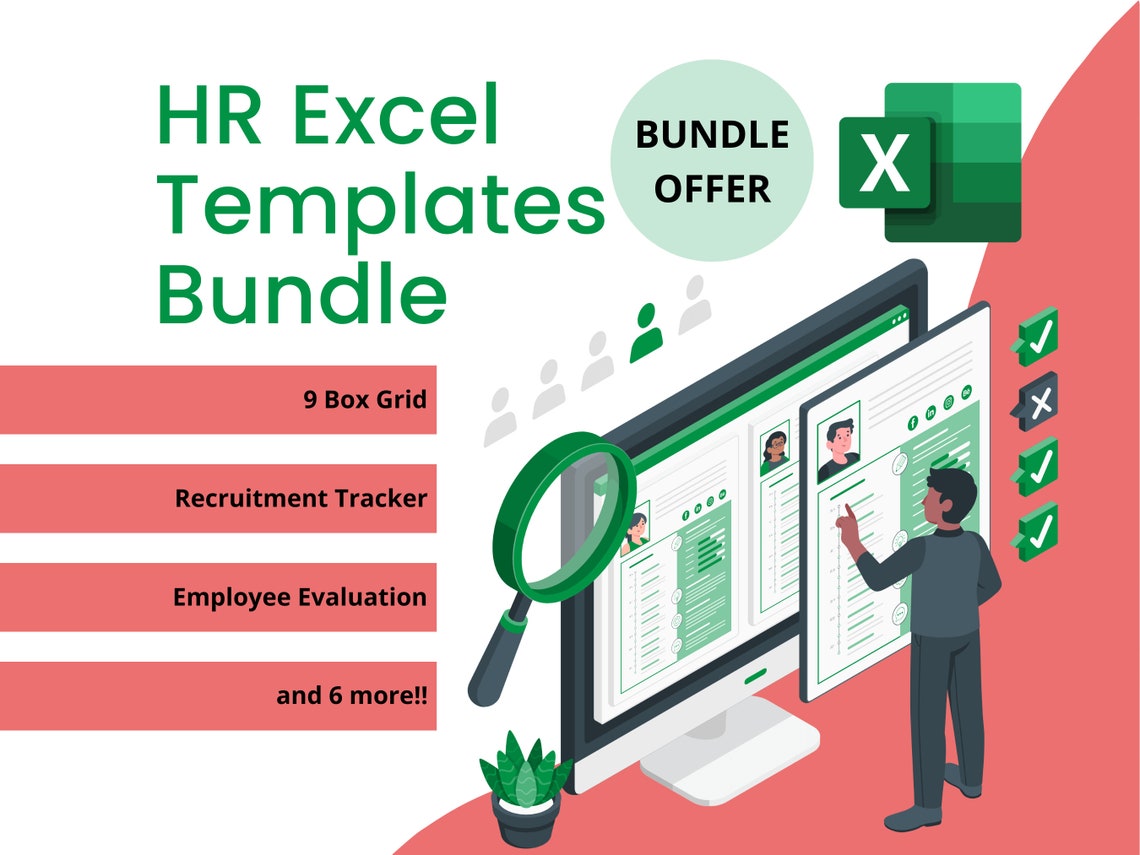 Human Resources Excel Templates Bundle Discount Human Resources Tools ...