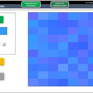 Color Palette Generator | Excel Template | Color Samples in Excel ...