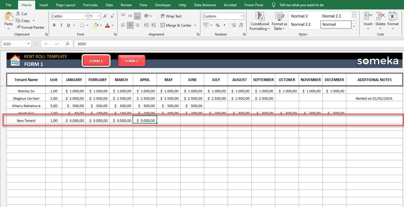 Rent Roll Template | Excel Template | Property Management Tool | for ...